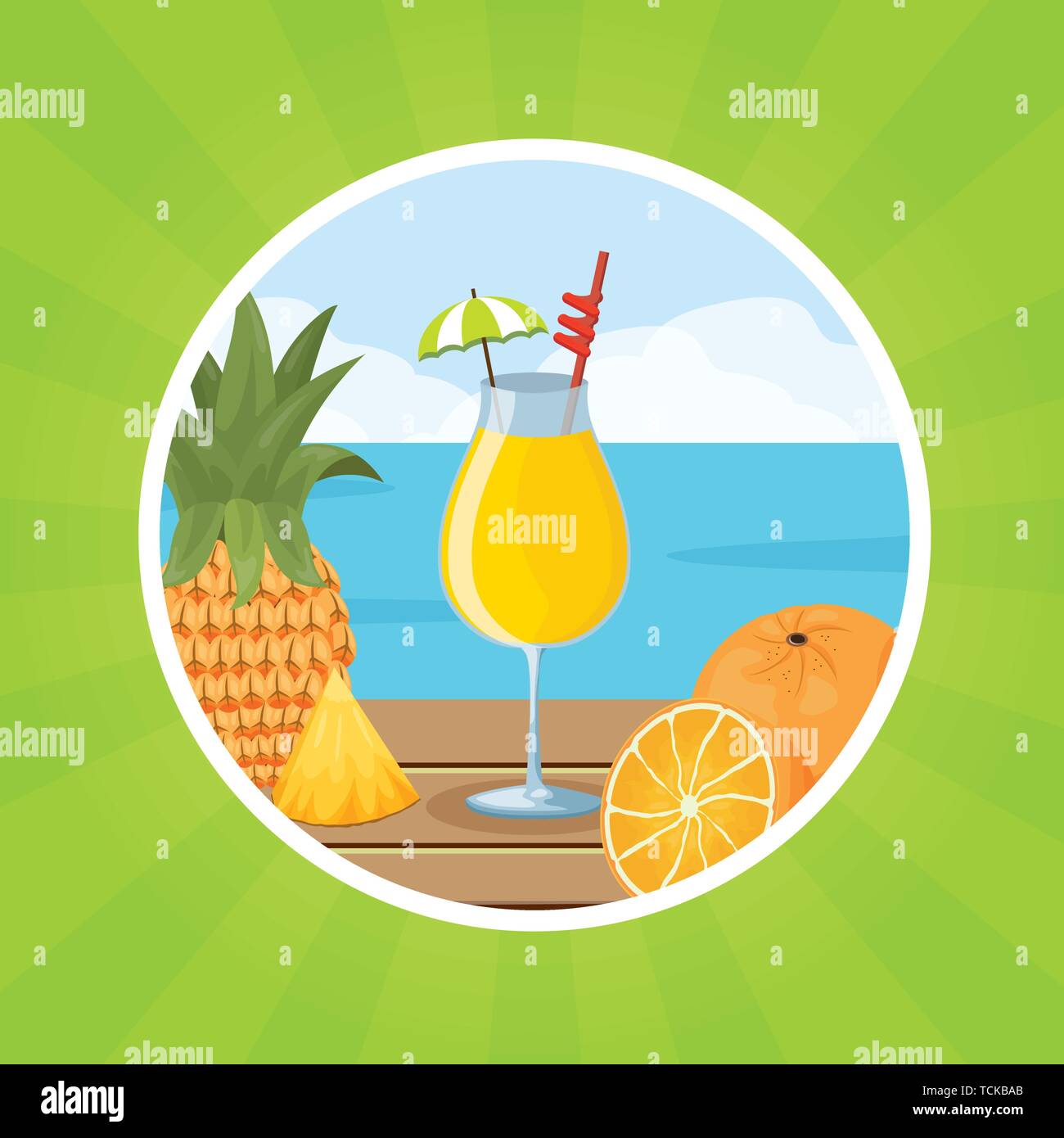 tropical fruits design Stock Vector Image & Art - Alamy
