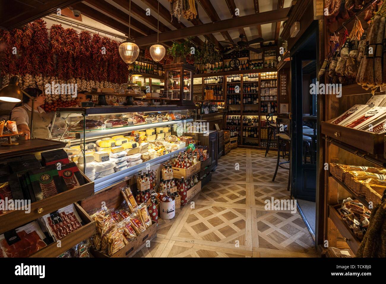 Specialty shop, Interior view, Old Town Palma de Majorca, Majorca ...