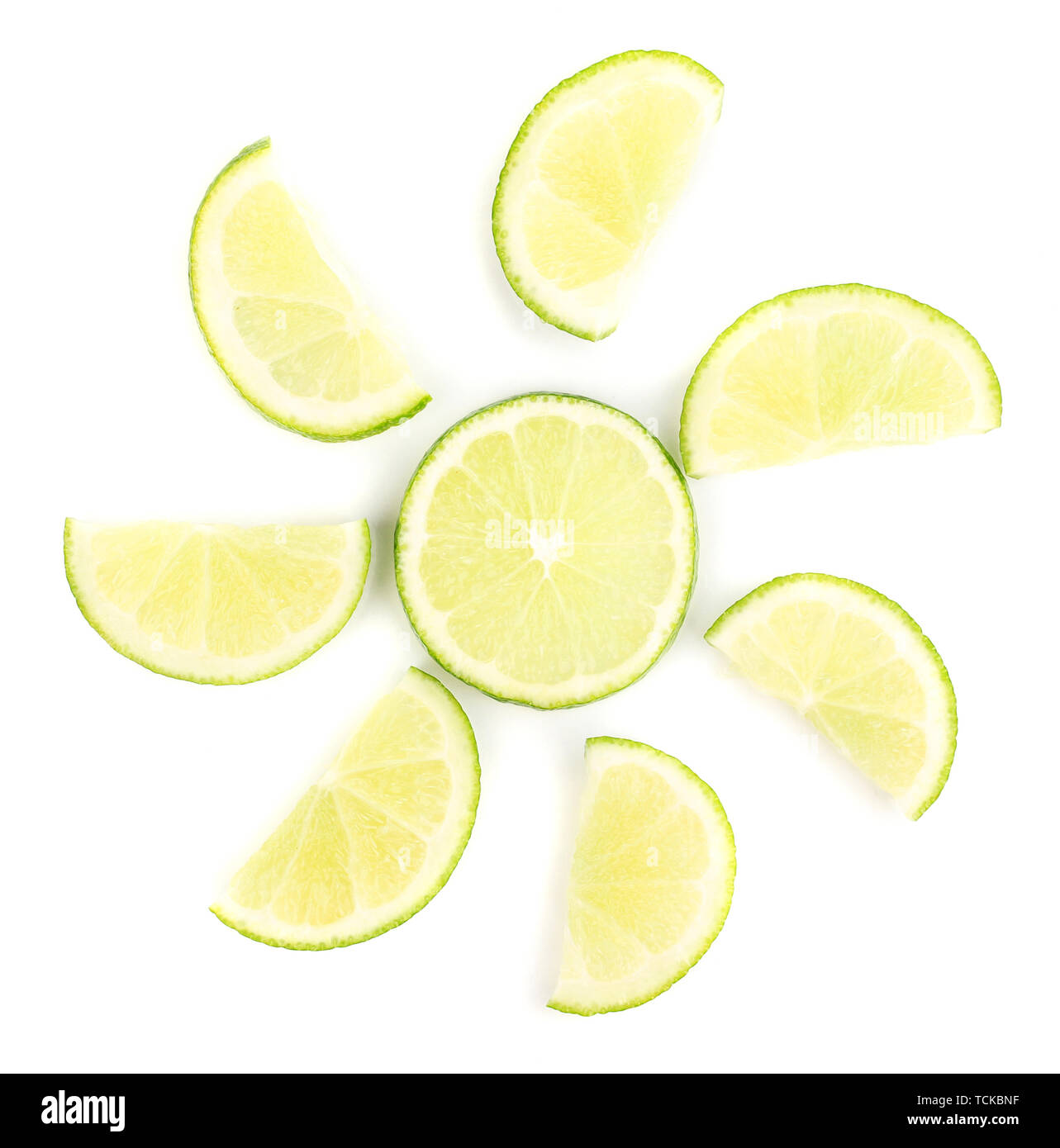 Lime close up isolated on white Stock Photo - Alamy
