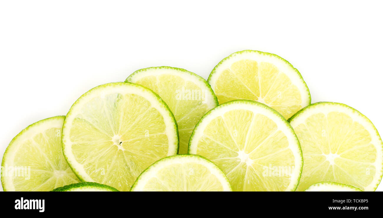 Lime close up isolated on white Stock Photo - Alamy