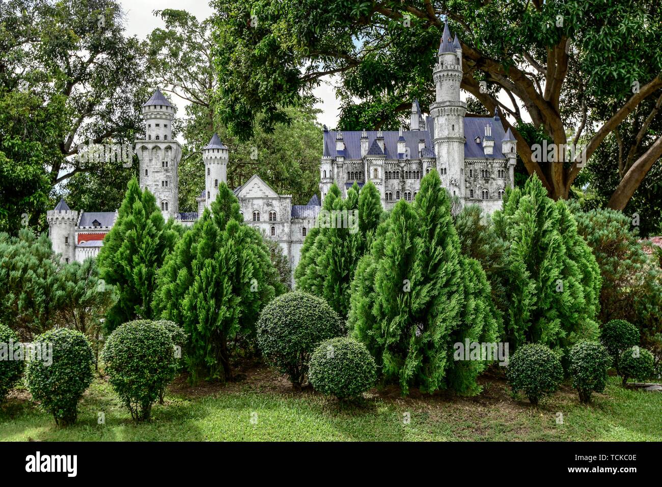 Neuschwanstein Castle in Mini Siam Pattaya, Thailand Stock Photo - Alamy