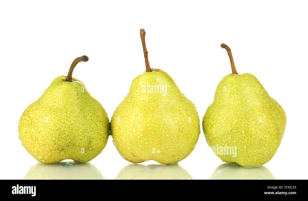 Ripe pears isolated on white Stock Photo - Alamy