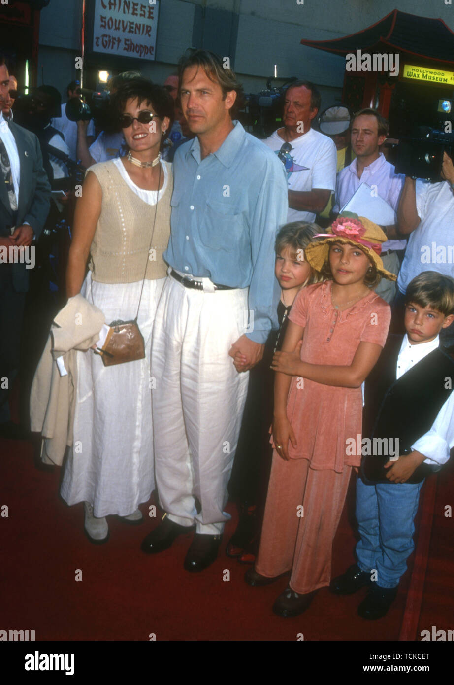 Hollywood, California, USA 18th June 1994 Actor Kevin Costner, Cindy ...