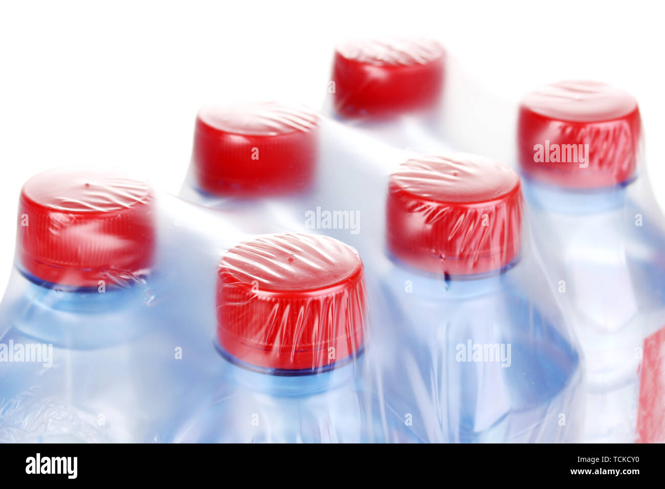 plastic bottles of water isolated on white Stock Photo - Alamy
