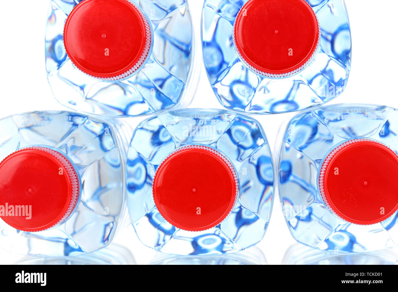 plastic bottles of water isolated on white Stock Photo - Alamy