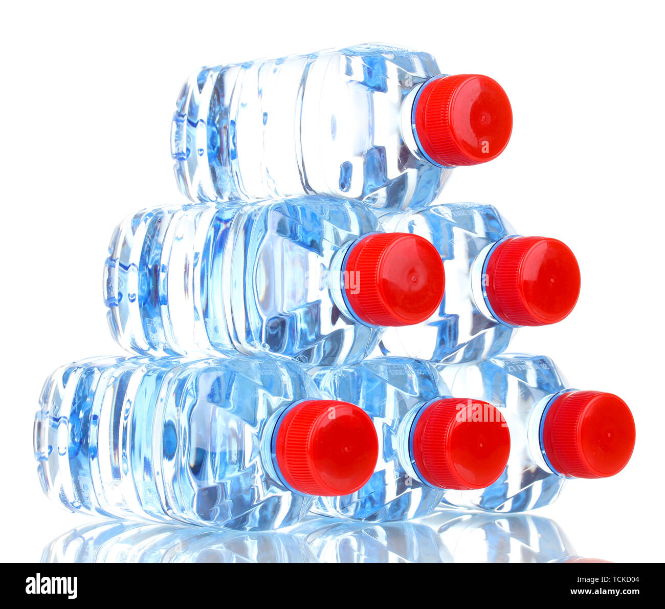 plastic bottles of water isolated on white Stock Photo - Alamy
