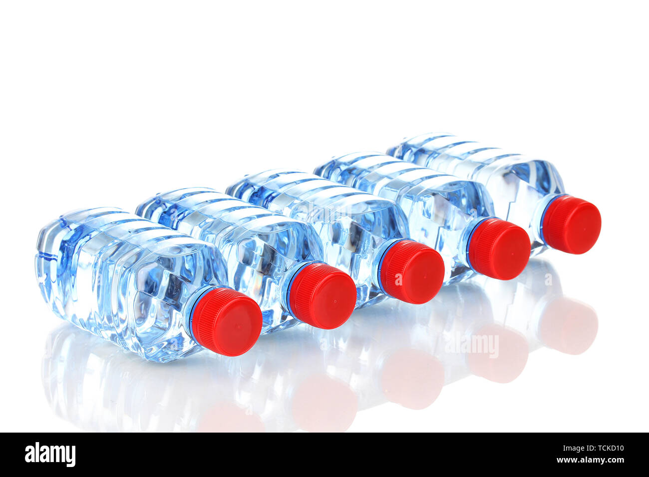 plastic bottles of water isolated on white Stock Photo - Alamy