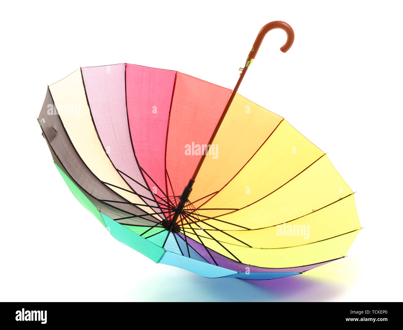colorful umbrella, isolated on white Stock Photo - Alamy