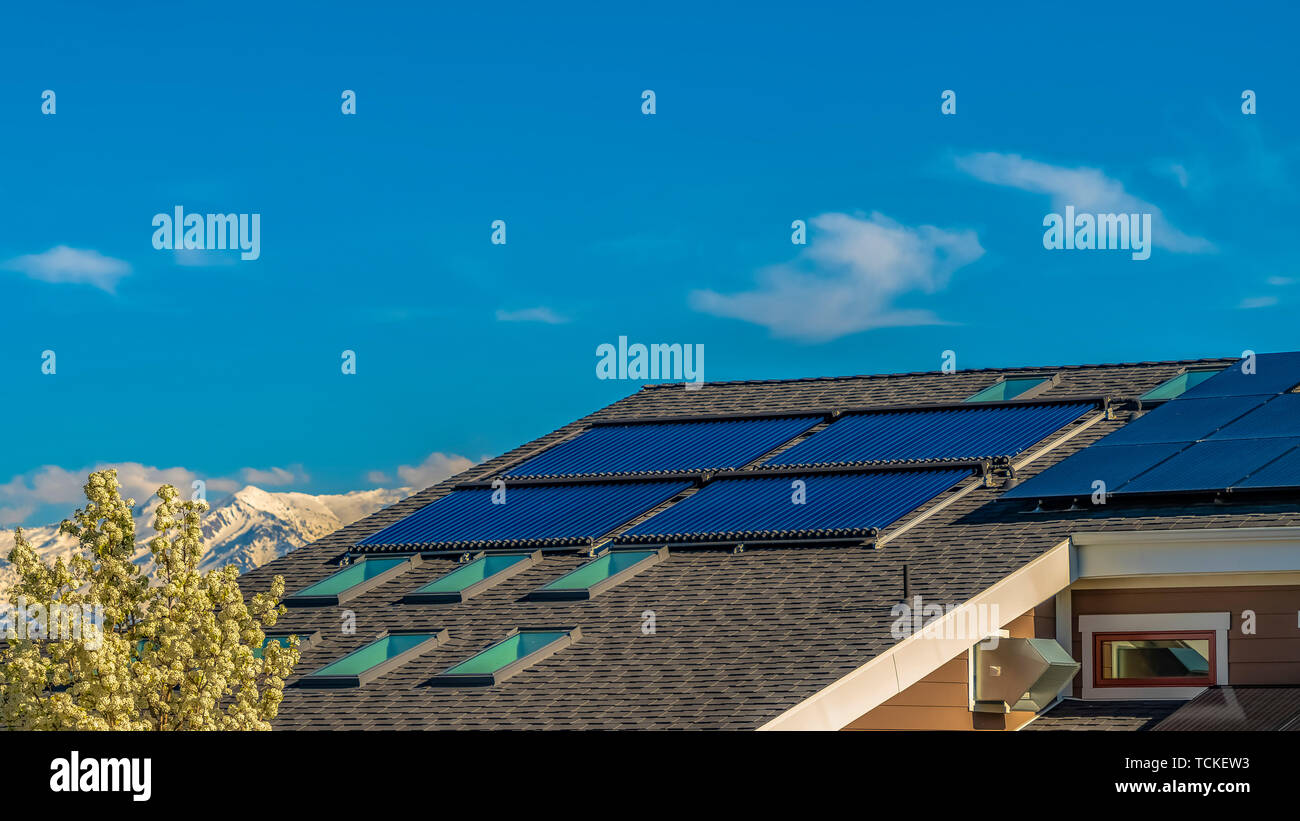 Solar roof panorama hi-res stock photography and images - Alamy