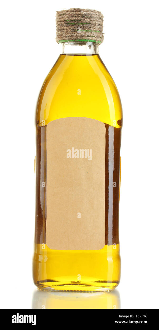 bottle of oil, isolated on white Stock Photo - Alamy