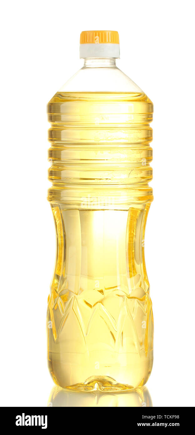 bottle of oil, isolated on white Stock Photo - Alamy