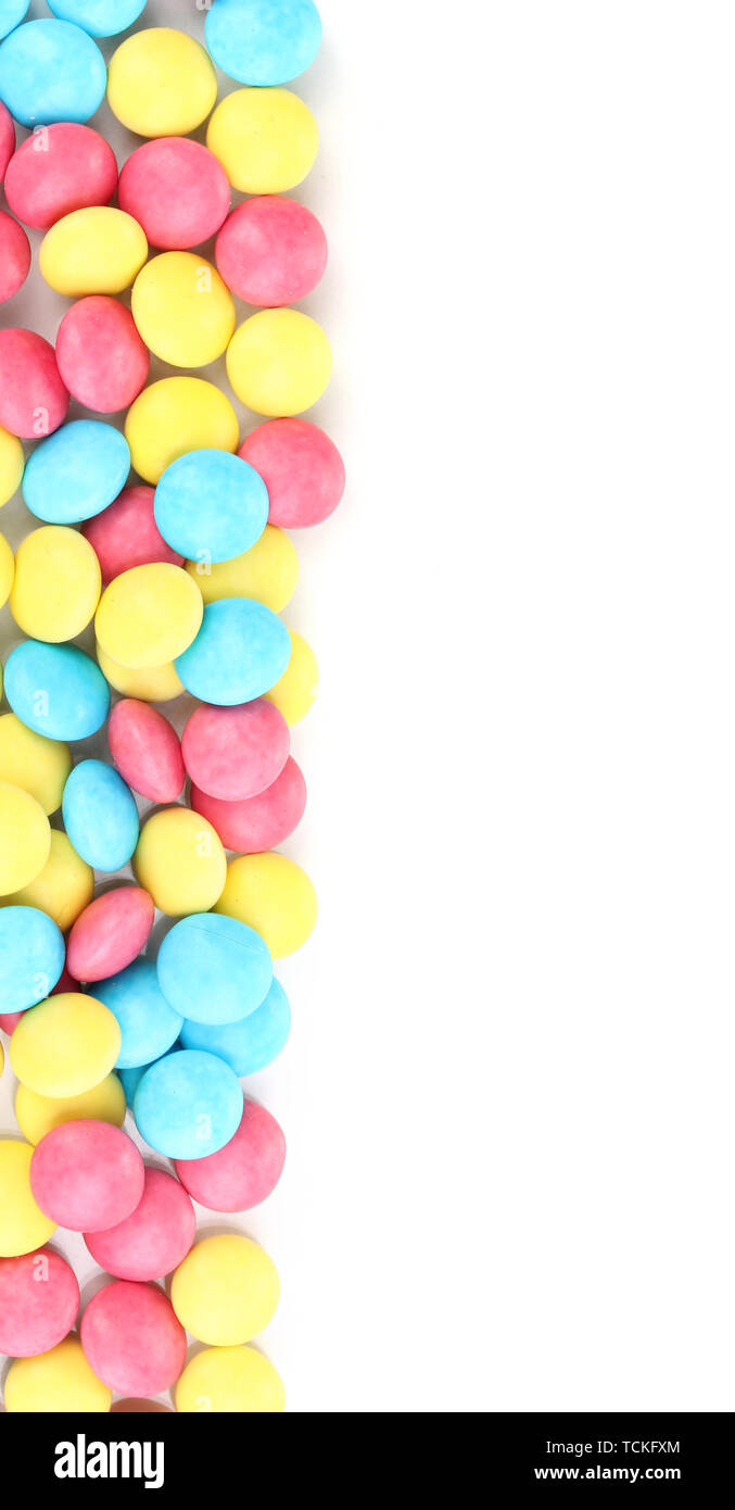 Color candies isolated on white Stock Photo - Alamy
