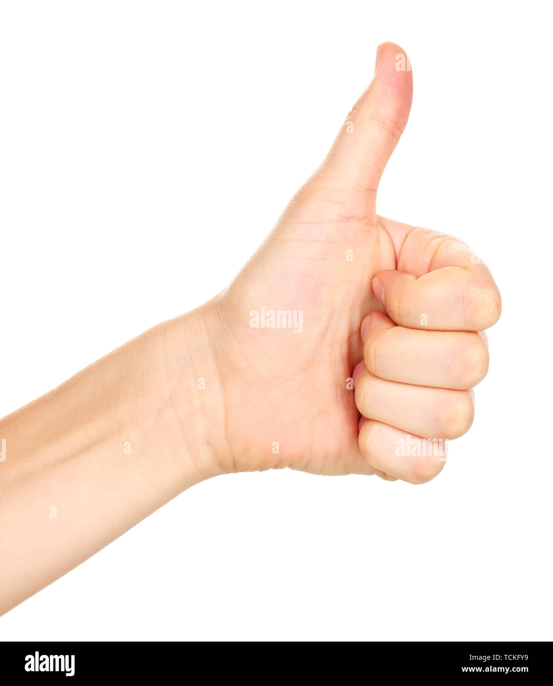 Hand making sign isolated on white Stock Photo - Alamy