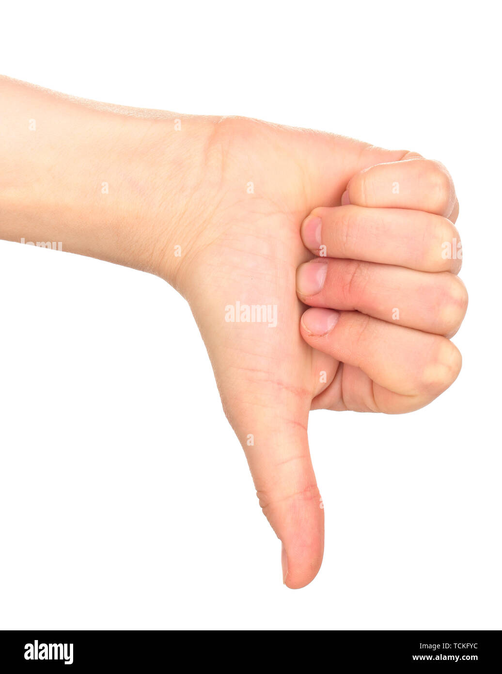 Hand making sign isolated on white Stock Photo - Alamy