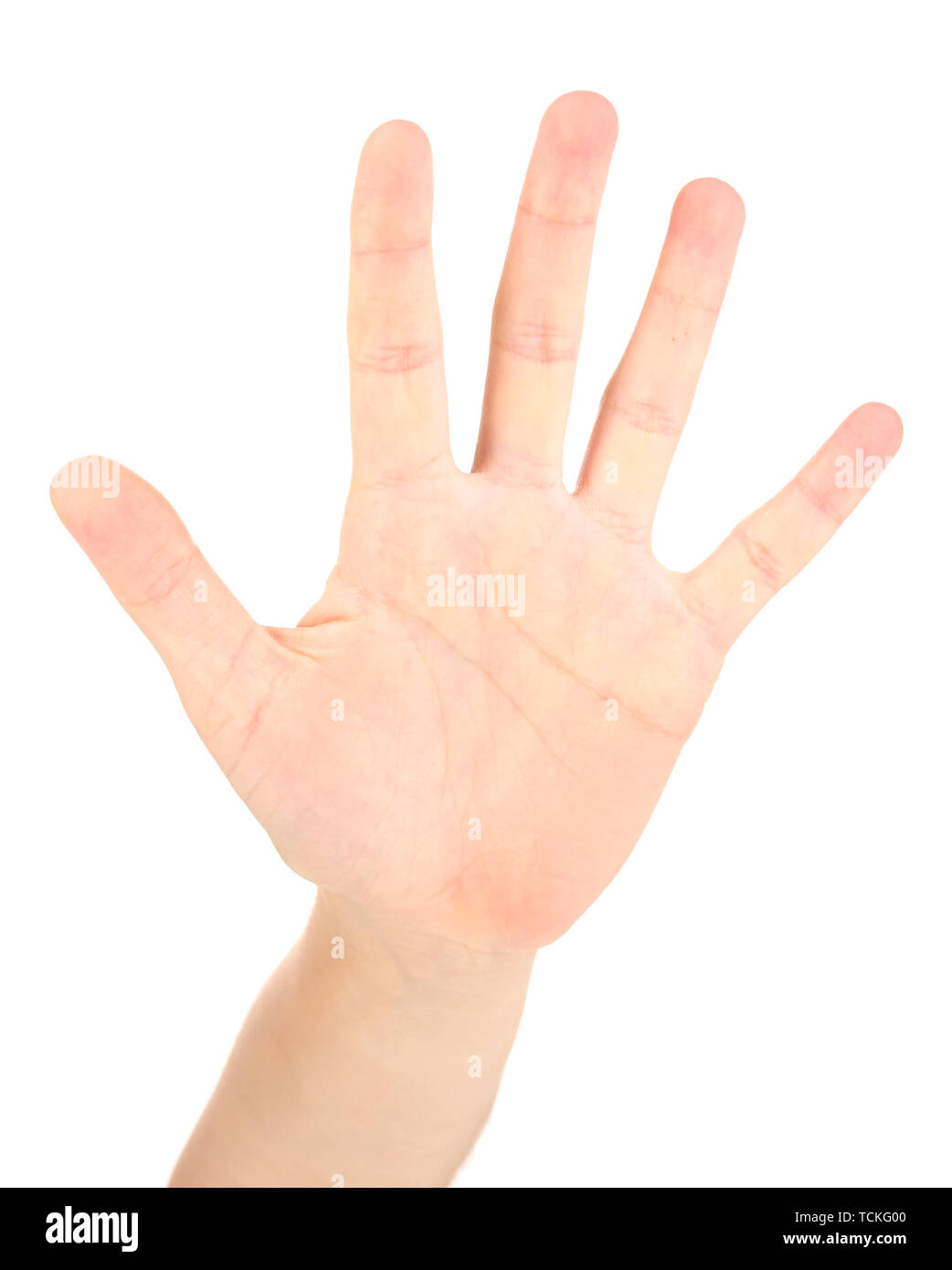 Making stop sign with hand Cut Out Stock Images & Pictures - Alamy