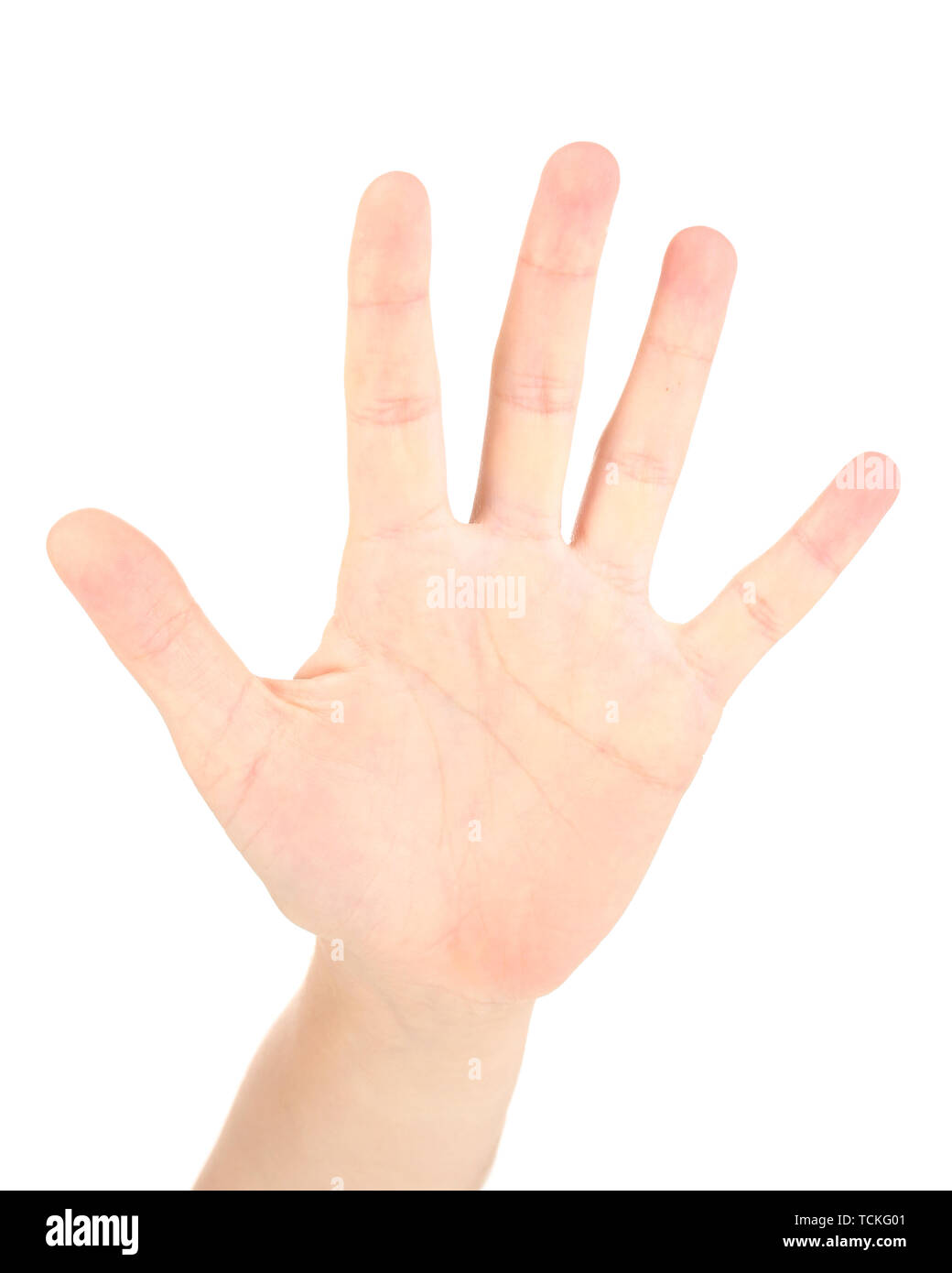 Hand making number five hi-res stock photography and images - Alamy