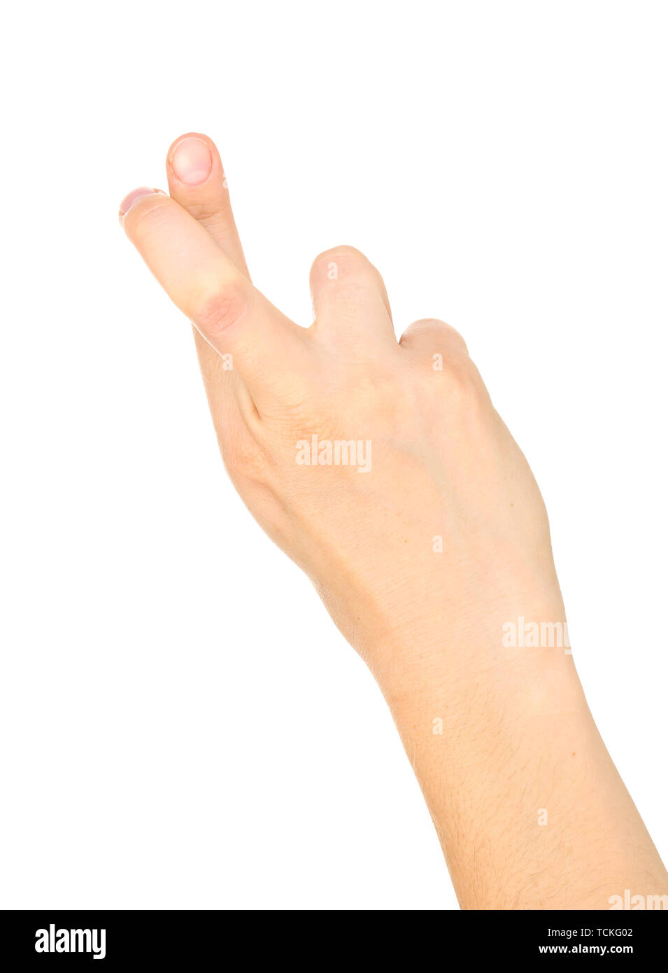 Hand making sign isolated on white Stock Photo - Alamy