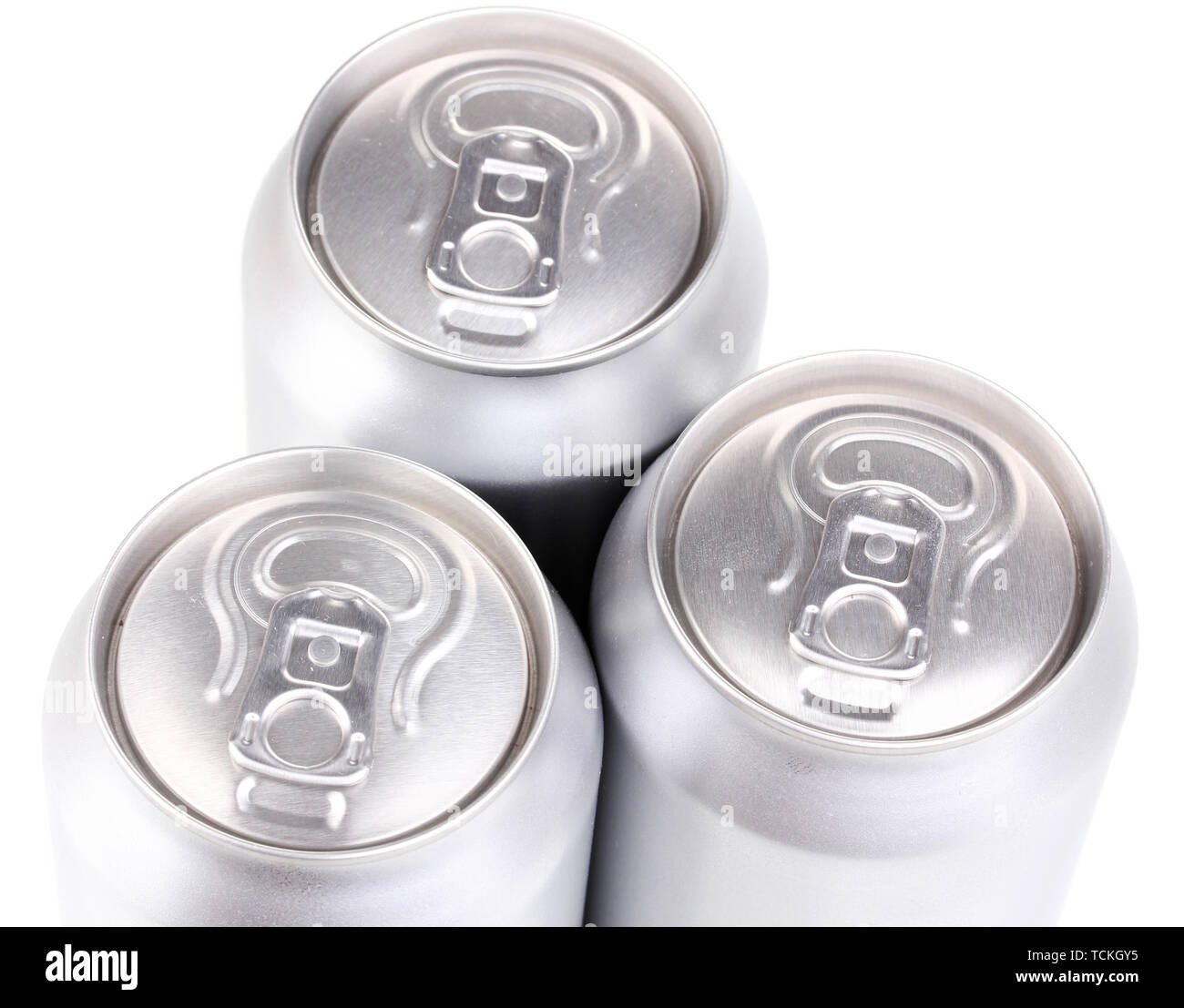 aluminum cans isolated on white Stock Photo - Alamy