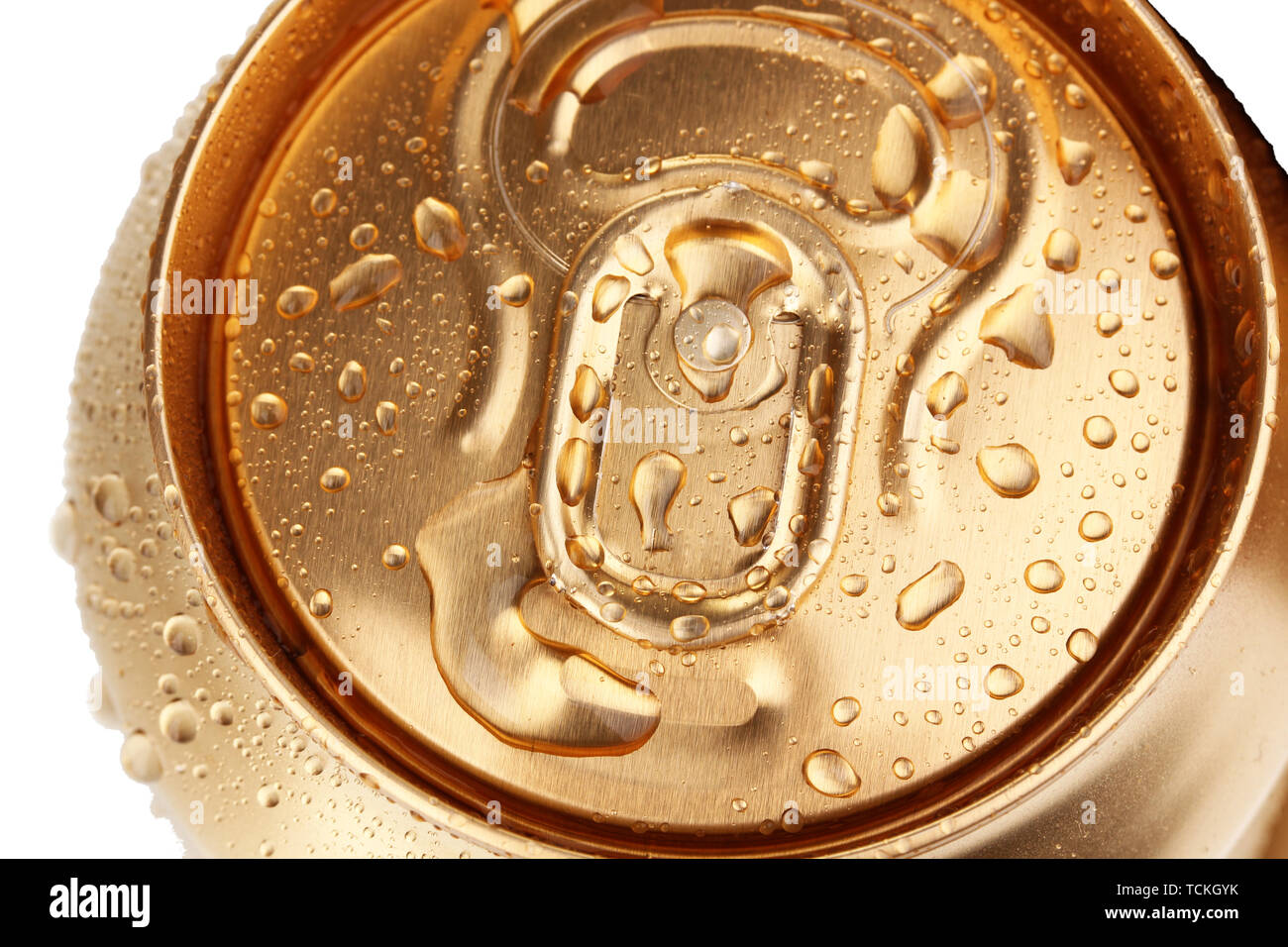golden can close-up Stock Photo - Alamy