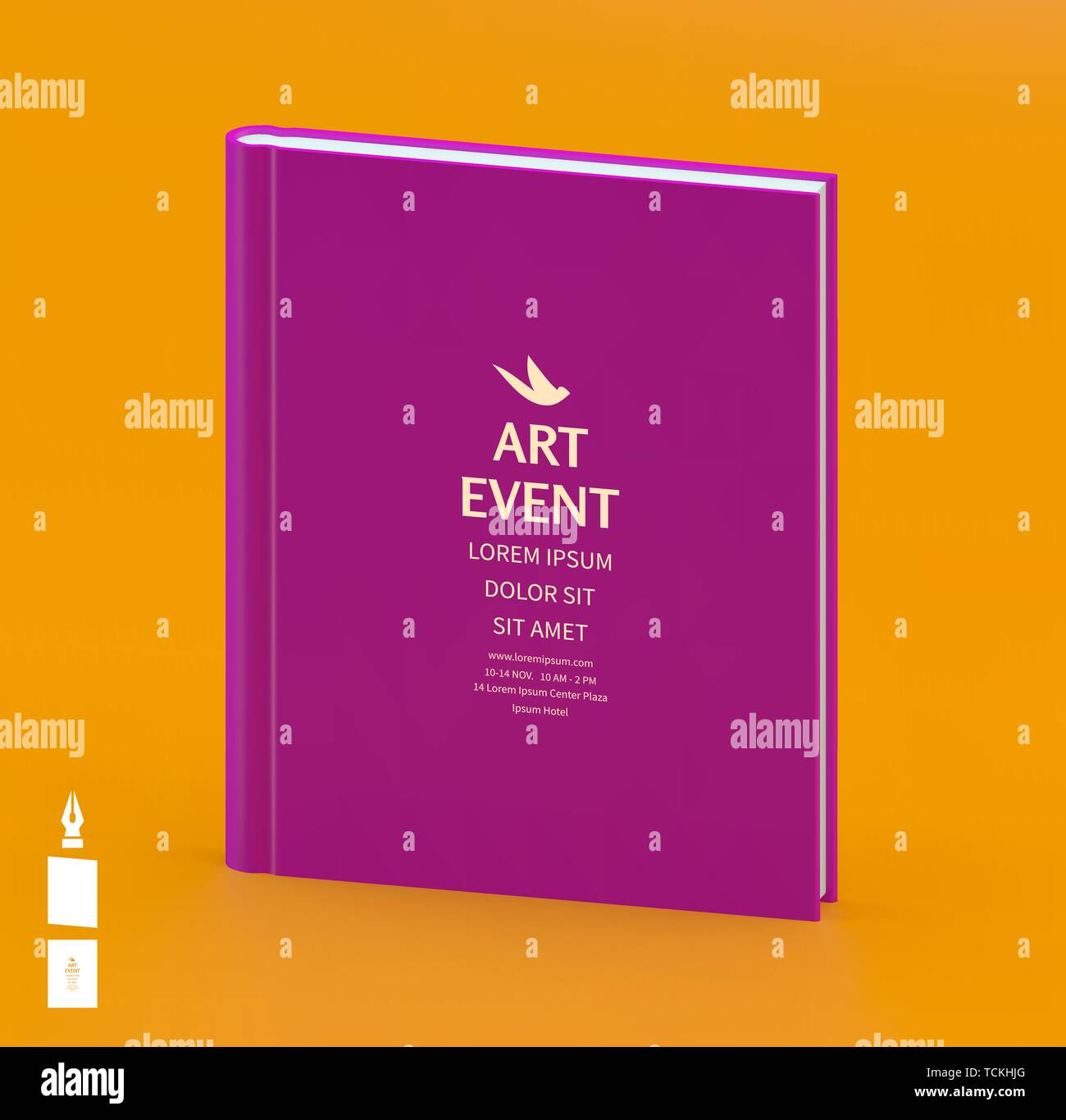 Realistic book mockup. Cover design template. Perspective view. 3d ...