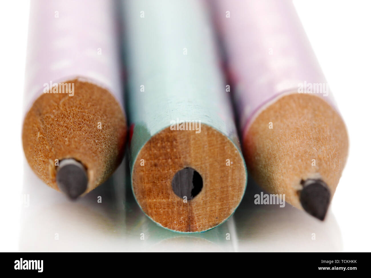 Beautiful pencils isolated on white Stock Photo - Alamy