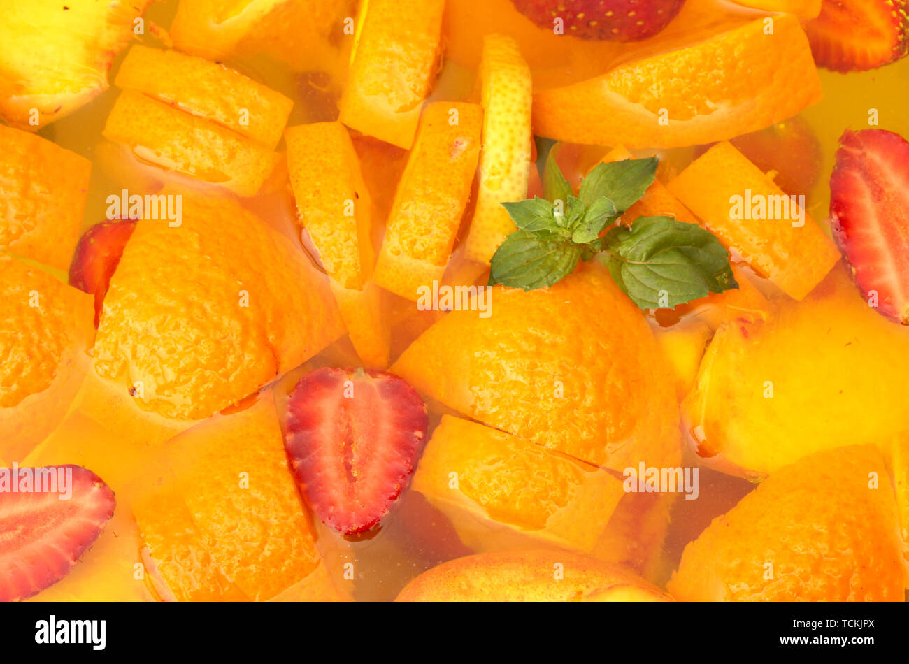 Tasty punch slices fruits hi-res stock photography and images - Alamy
