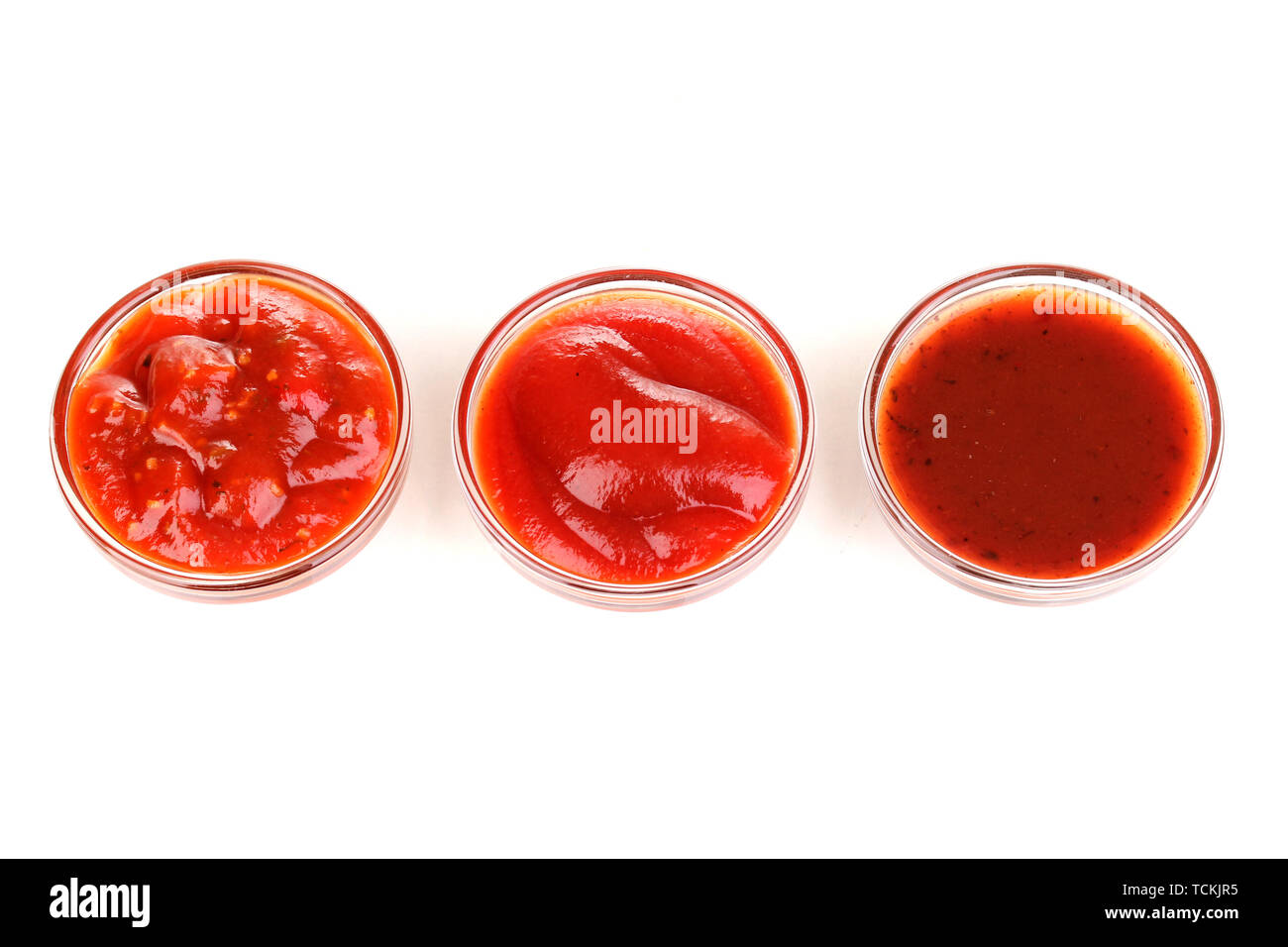 various sauces isolated on white Stock Photo - Alamy