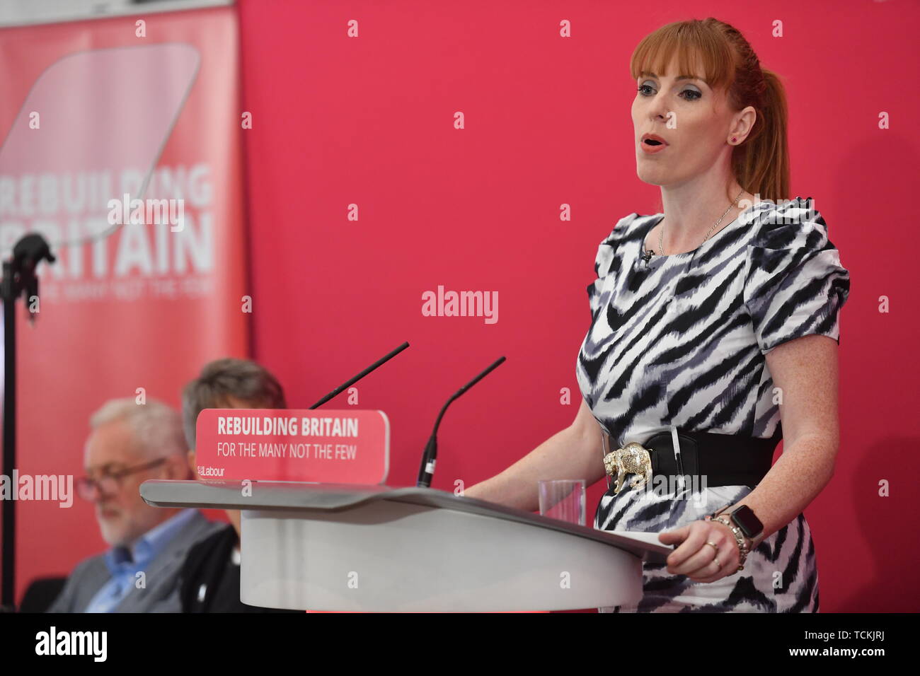 Shadow education secretary Angela Rayner make an announcement on ...