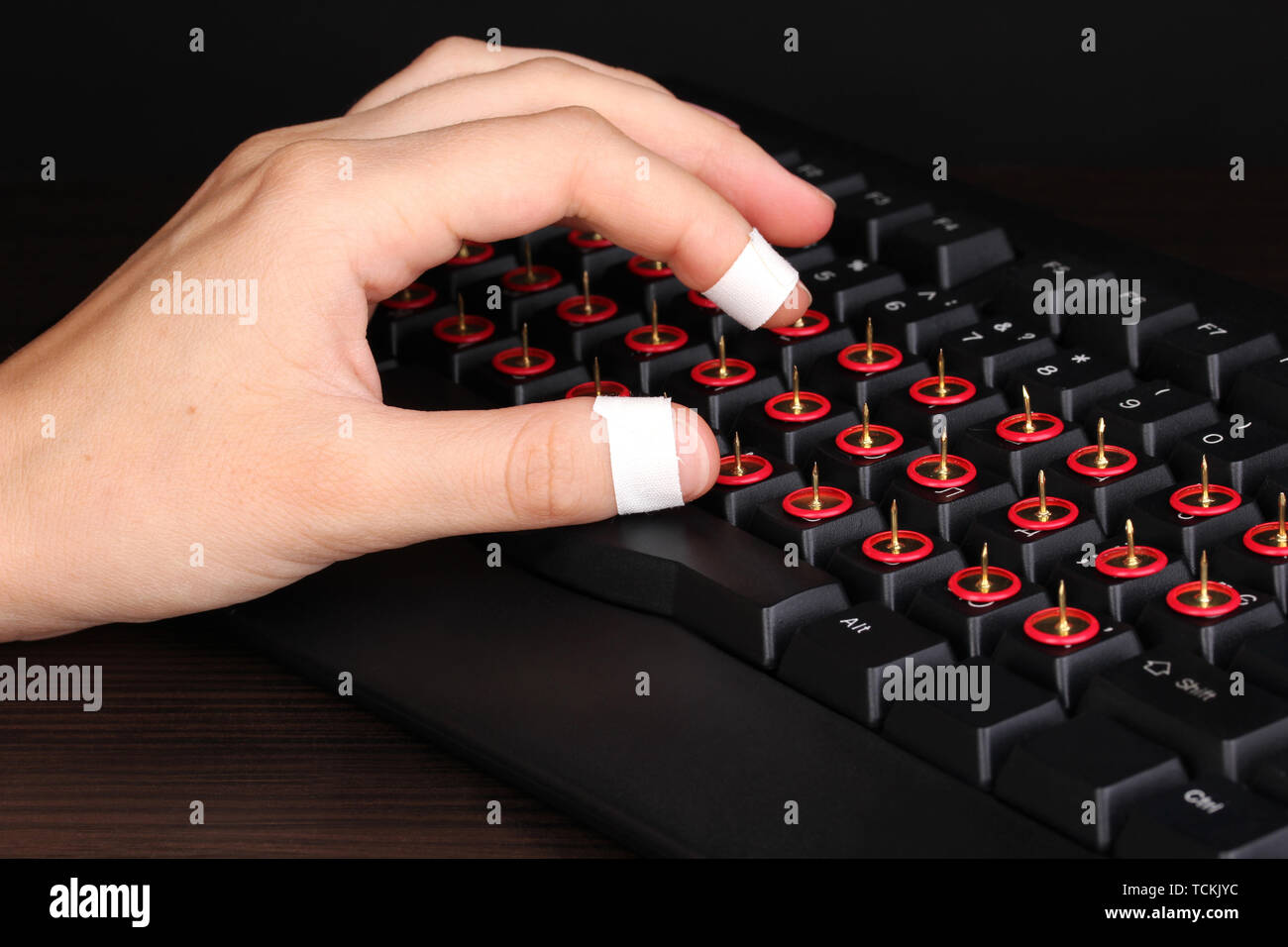 Hazard sign keyboard hi-res stock photography and images - Alamy