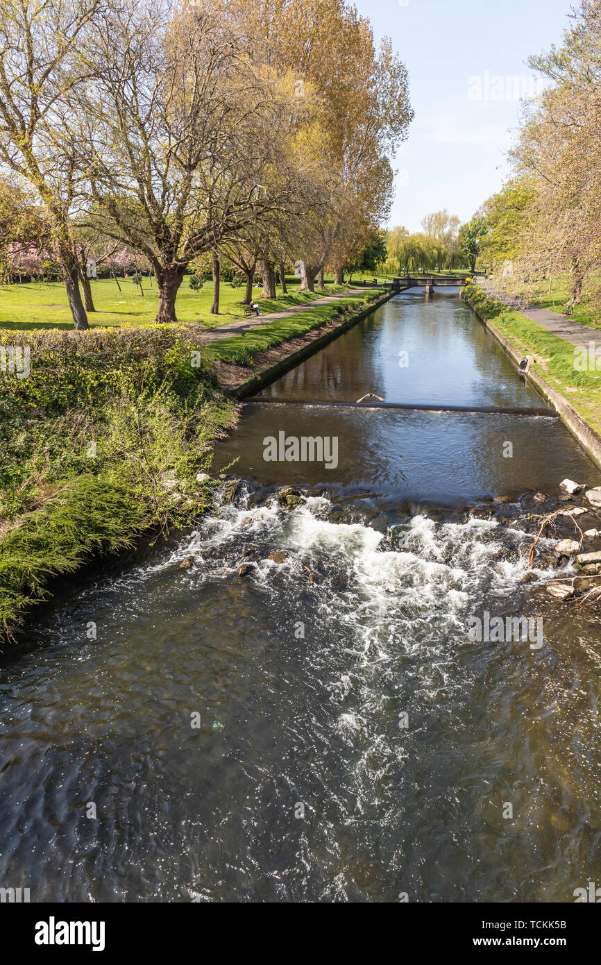 Water stream in Griffith Park, Dublin, Ireland Stock Photo - Alamy