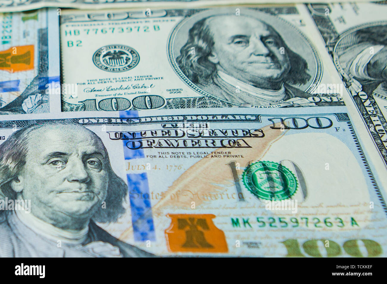 Money colorful background close-up. Details of American national ...