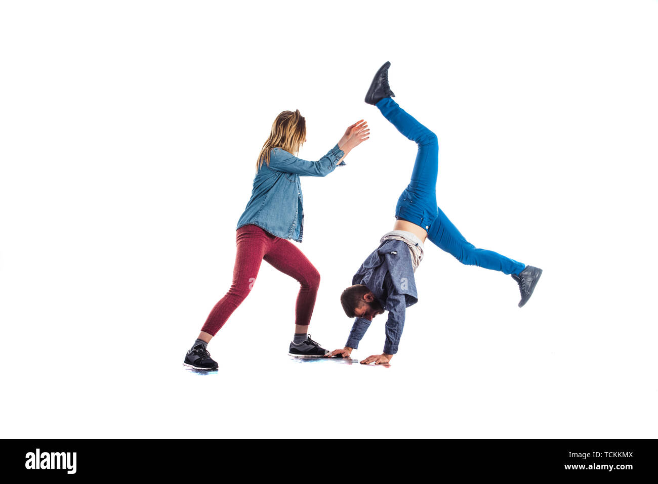 Female athlete doing rhythmic gymnastics Cut Out Stock Images ...