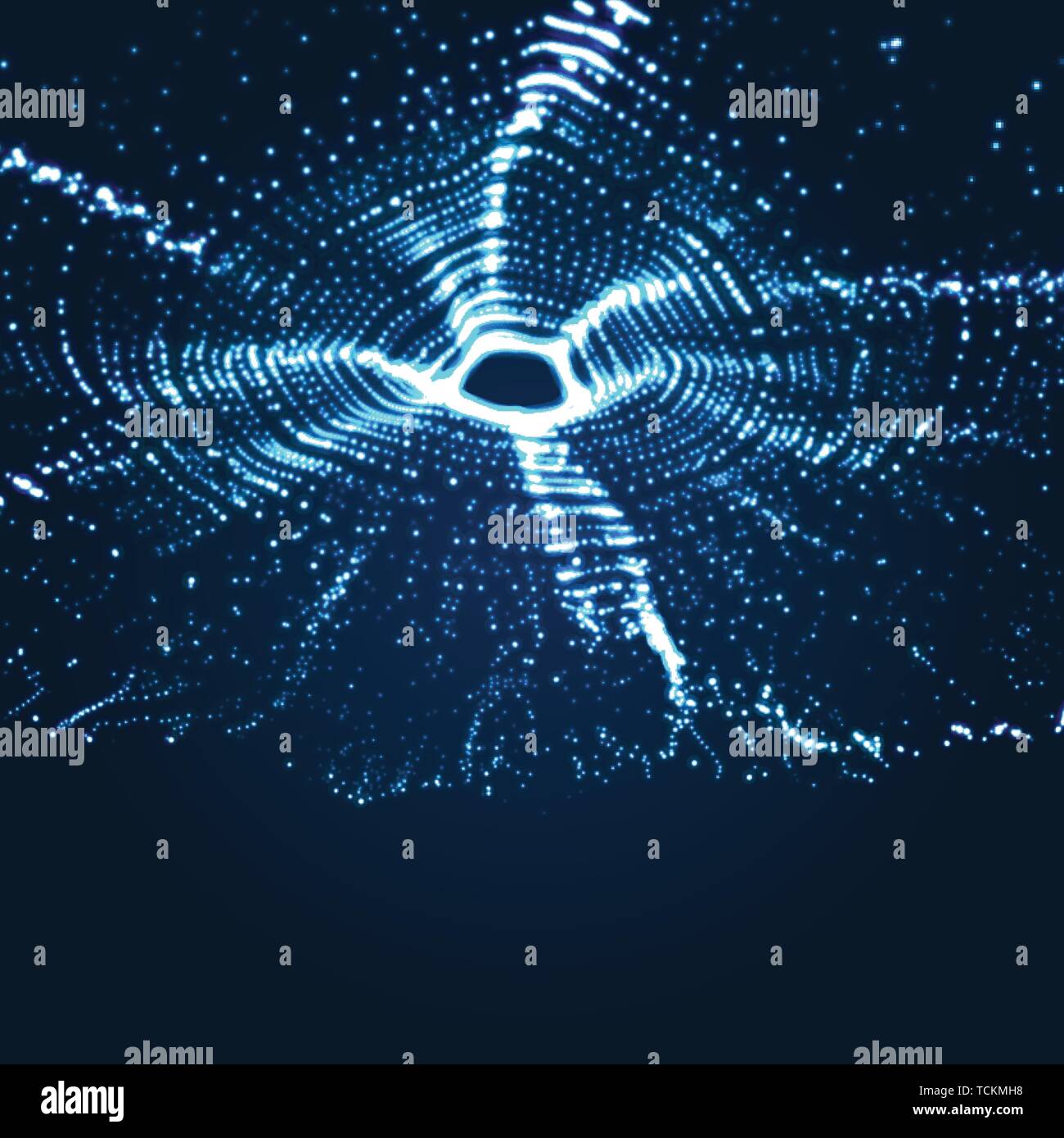 Space vortex. Black hole made from Flying Particles. Abstract Background. 3D Vector Illustration ...
