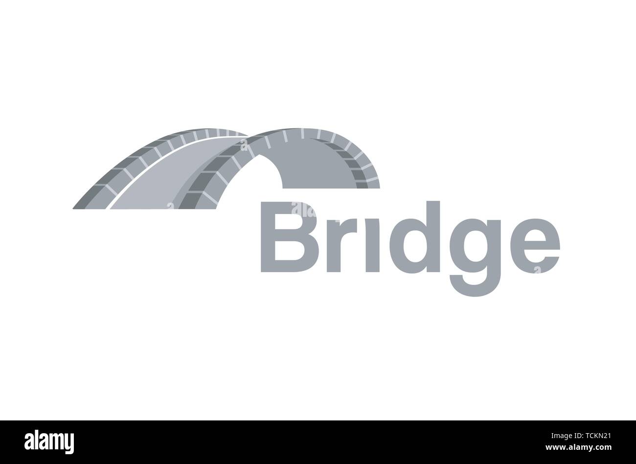 Bridge Typography Letter Symbol Logo Design Illustration Stock Vector ...