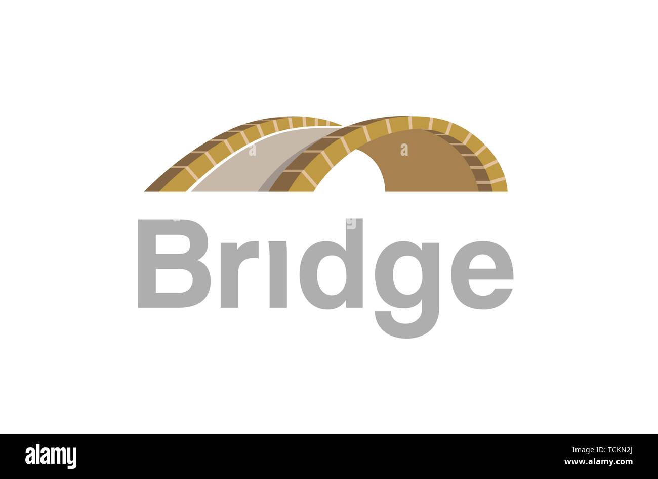 Bridge Typography Letter Symbol Logo Design Illustration Stock Vector ...