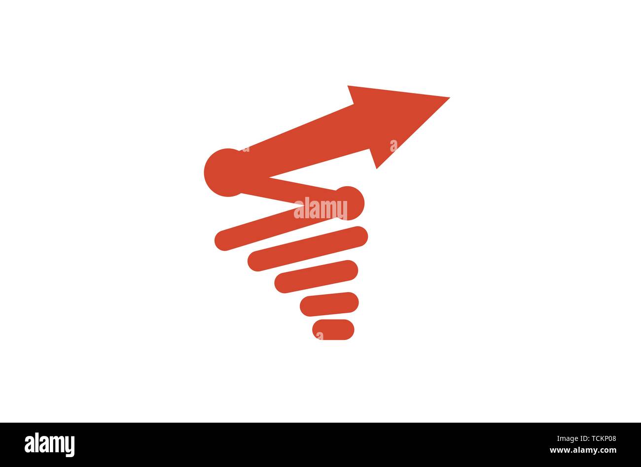 Abstract Red Arrow Storm Symbol Logo Design Vector Illustration Stock ...