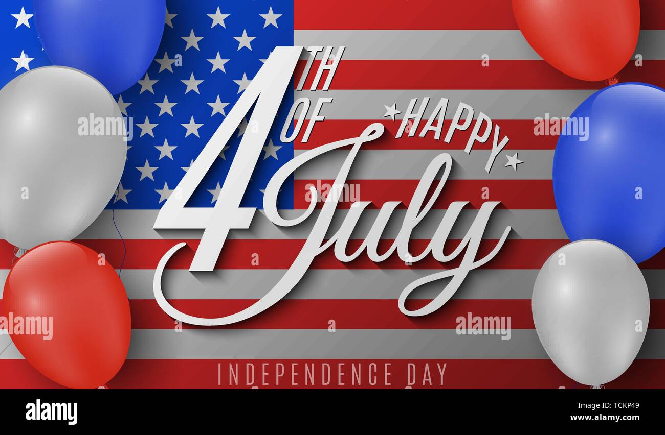 Usa flag text flying Stock Vector Images - Alamy