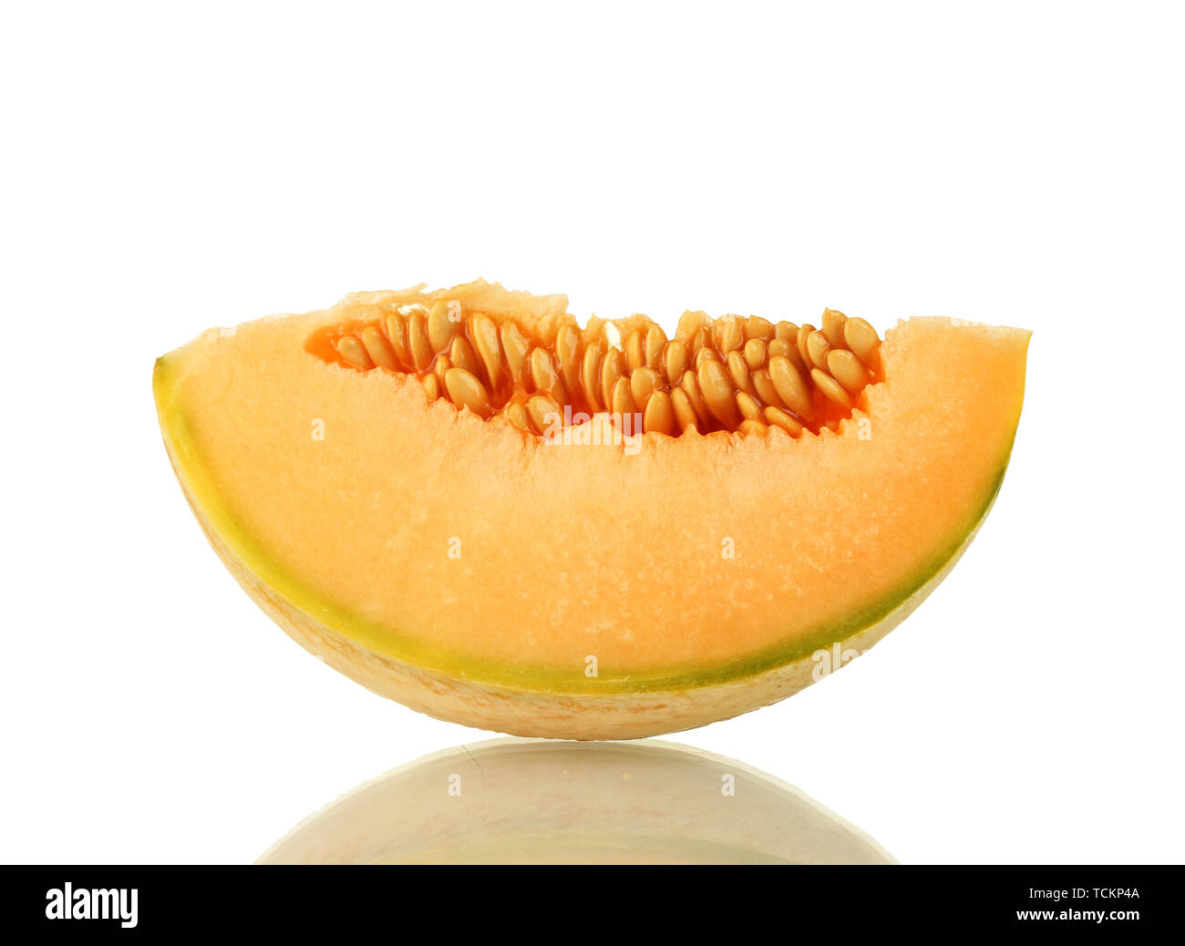 cut melon isolated on white Stock Photo - Alamy