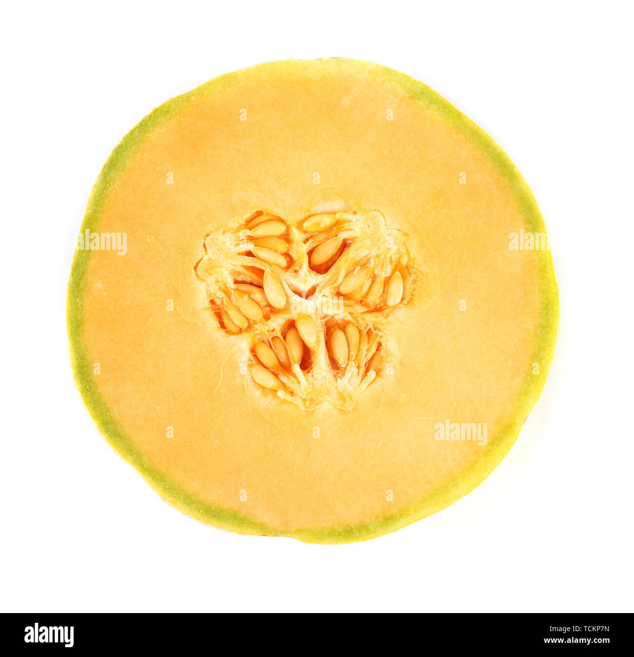 cut melon isolated on white Stock Photo - Alamy