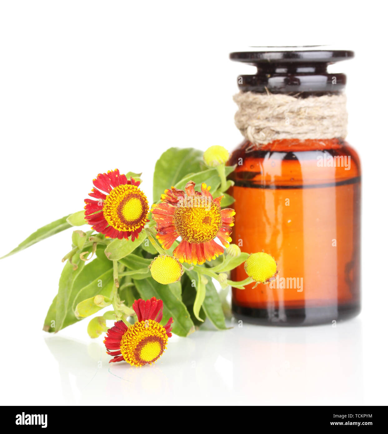 medicine bottle and flowers isolated on white Stock Photo - Alamy