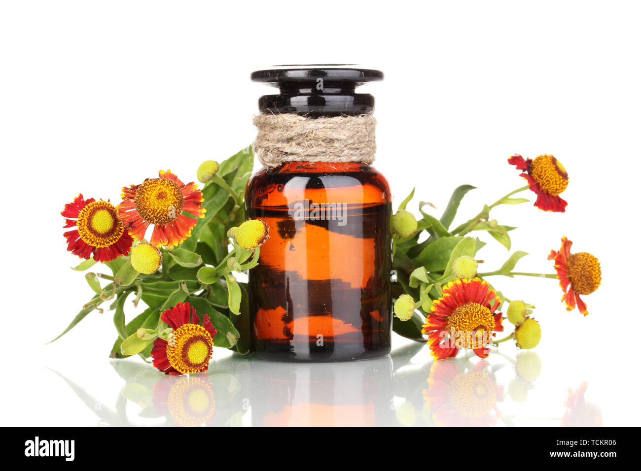 medicine bottle and flowers isolated on white Stock Photo - Alamy