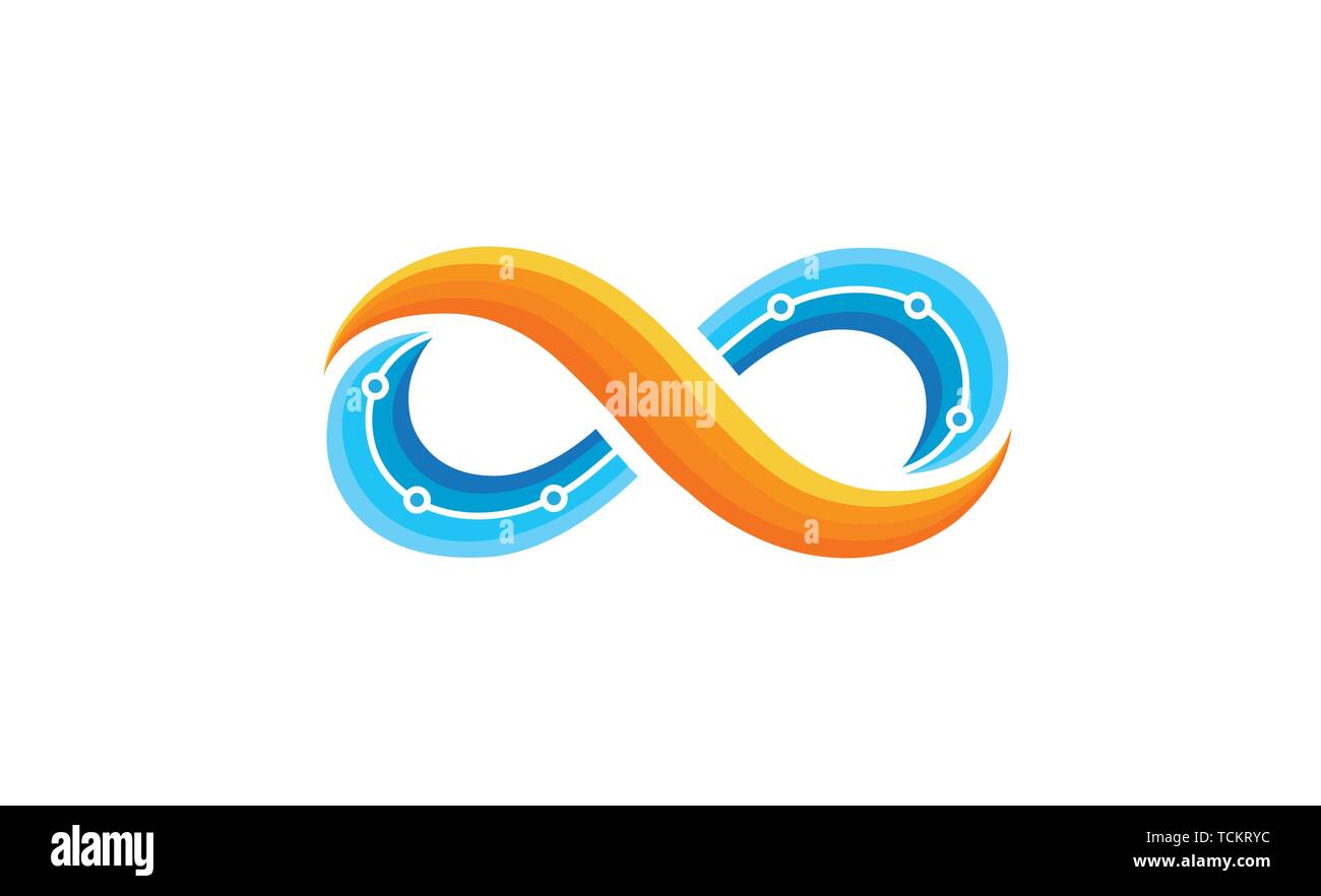 Creative Infinity Technology Design Logo Symbol Illustration Stock ...