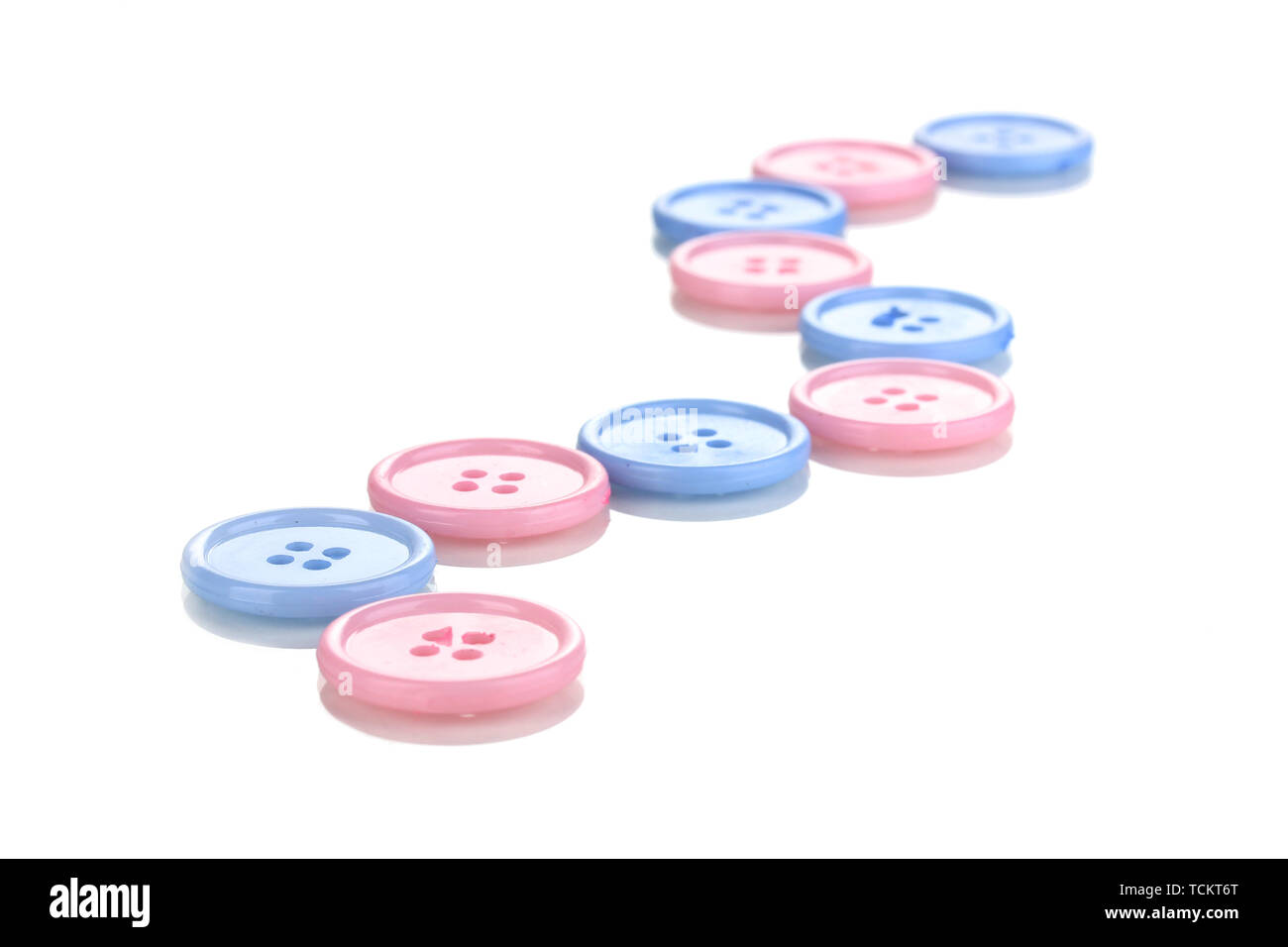 Colorful sewing buttons isolated on white Stock Photo - Alamy