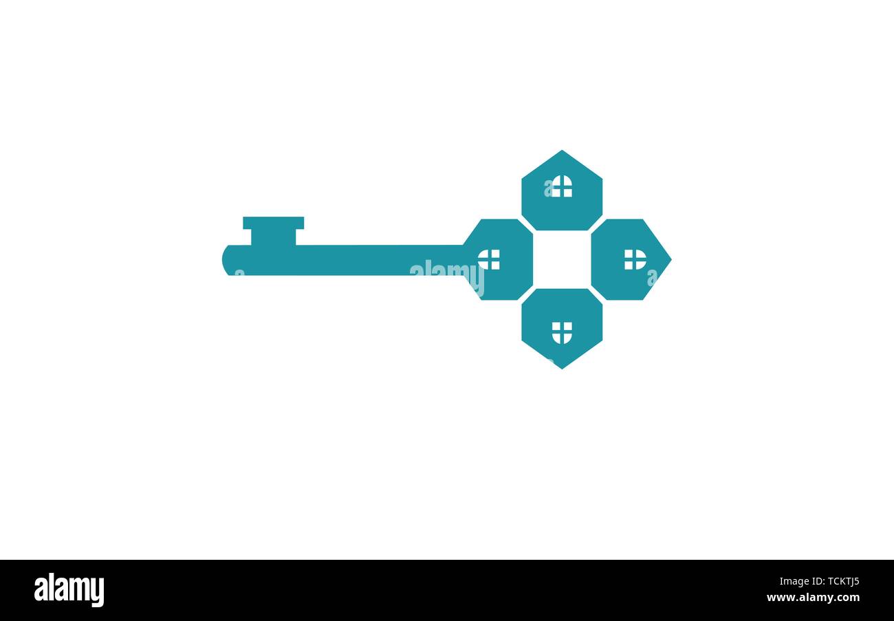 House Key Logo Design Illustration Stock Vector Image & Art - Alamy