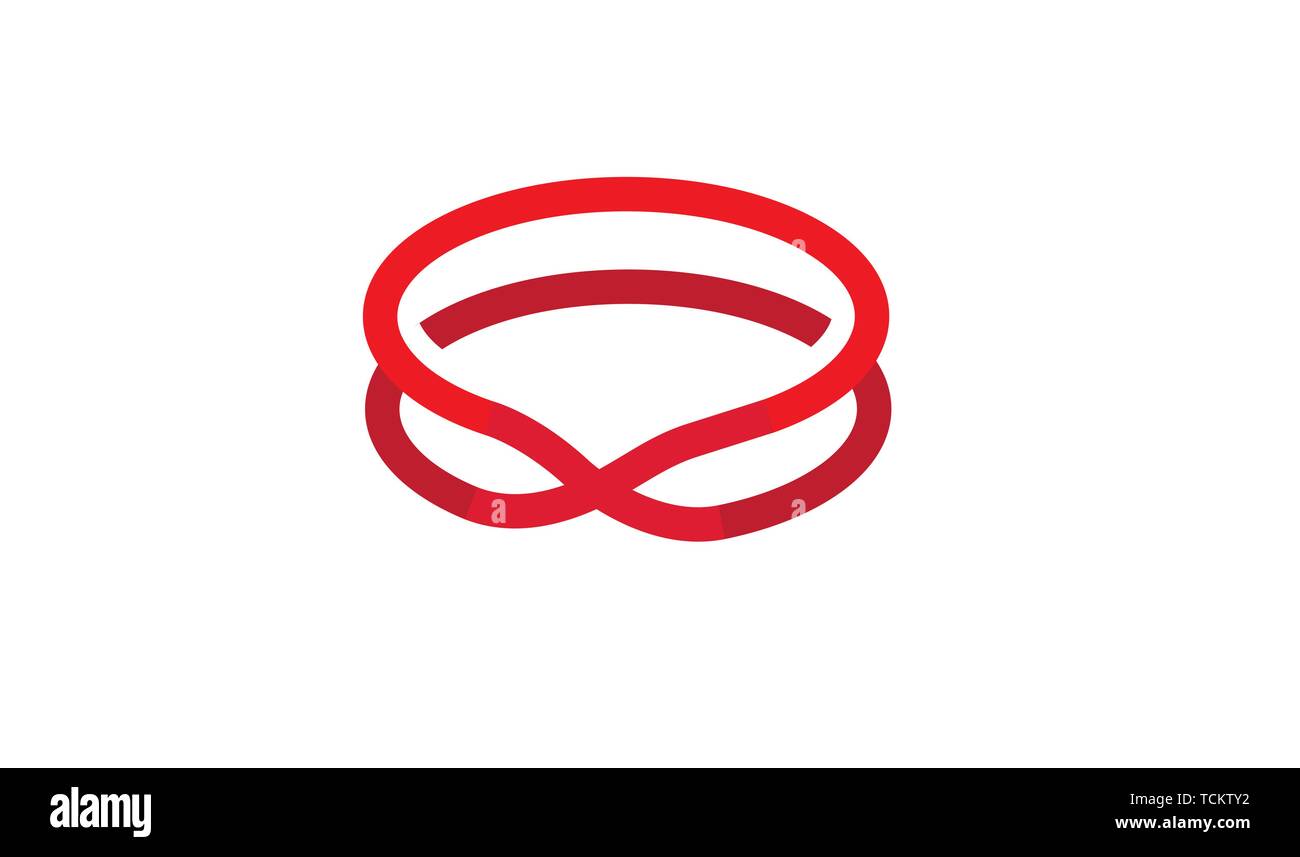 Creative Red Infinity Circle Logo Symbol Design Illustration Stock ...