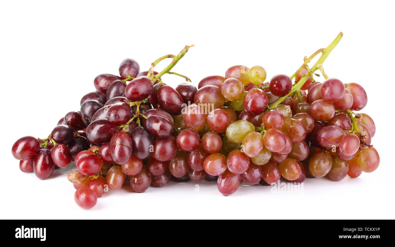 Delicious ripe grapes isolated on white Stock Photo - Alamy