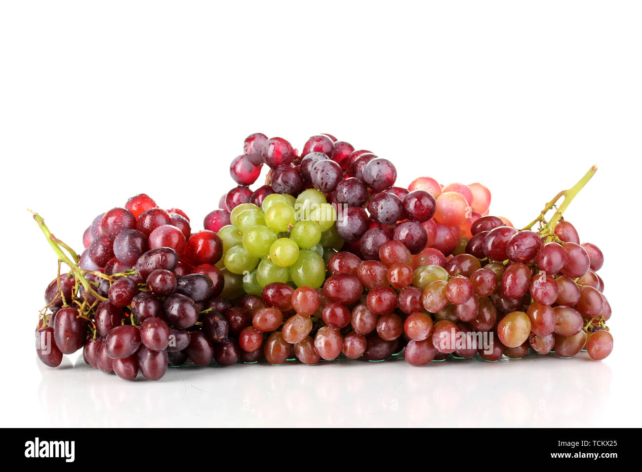 Delicious ripe grapes isolated on white Stock Photo - Alamy