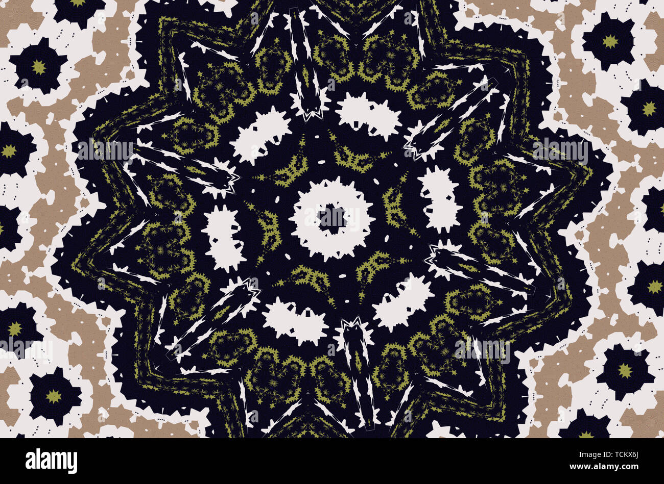 Beige and black mandala backdrop hi-res stock photography and images ...