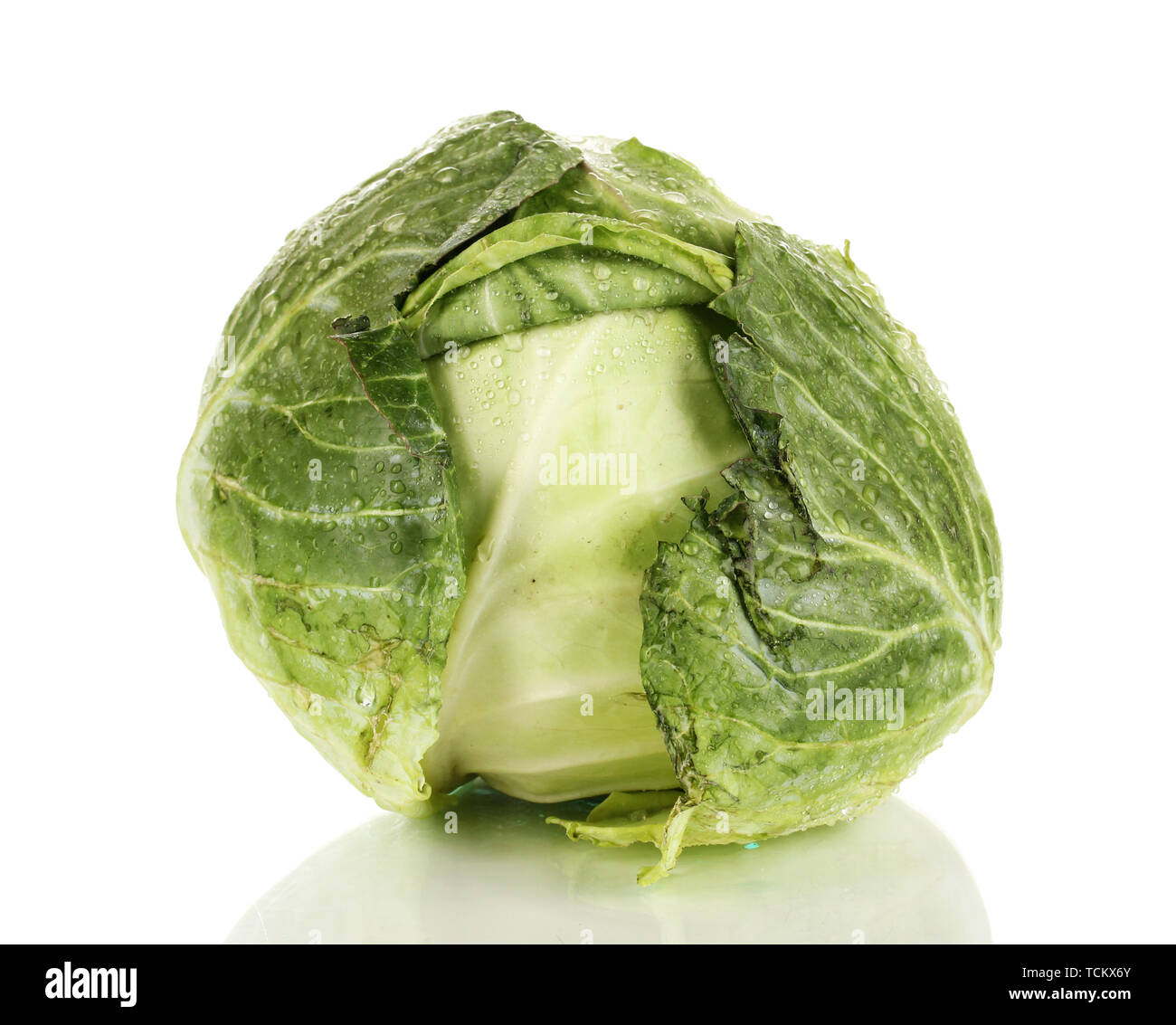 Fresh cabbage isolated on white Stock Photo - Alamy