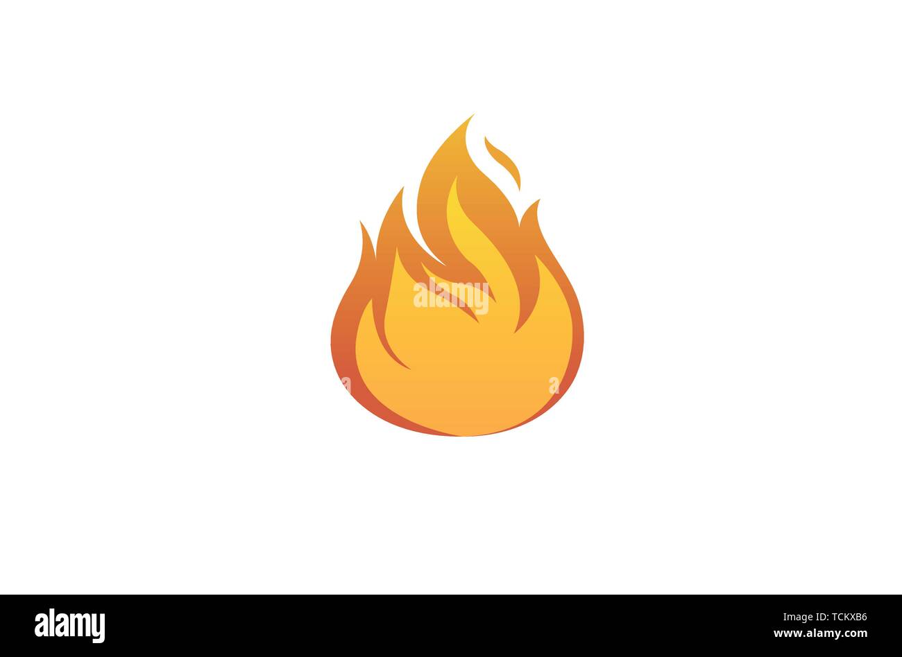 Flaming Fire Logo Design Illustration Stock Vector Image & Art - Alamy
